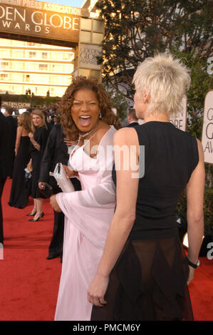 Queen Latifah and Sharon Stone at the 2004 Golden Globe Awards Stock ...