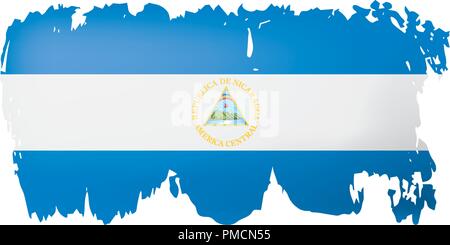 Grunge Nicaragua flag. Vector background Stock Vector Image & Art - Alamy