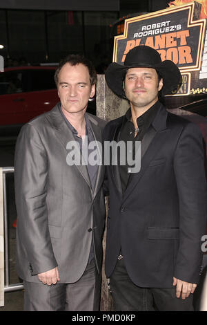 Quentin Tarantino and Robert Rodriguez premiere of 'Grindhouse' at The ...