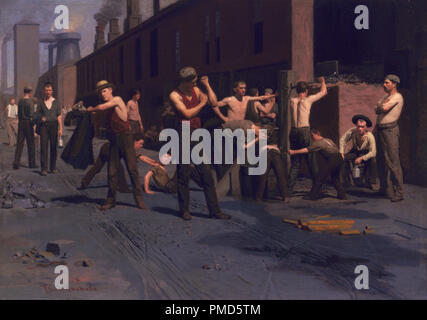 Thomas Pollock Anshutz - Ironworkers Noontime 1880 Stock Photo - Alamy