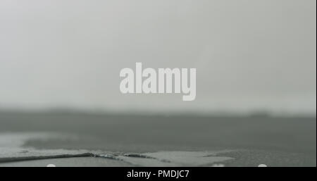 closeup applying micro concrete plaster coating on the floor Stock ...