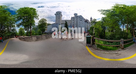 360° view of In front of Neuschwanstein Castle - Alamy