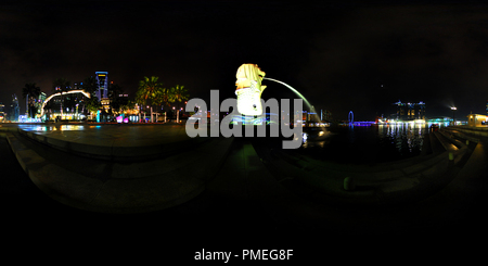 360° view of Singapore Merlion Park (1 - Alamy