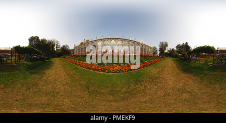 360° view of Castle of Racconigi, the Margaria and the greenhouses - Alamy