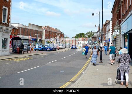 People shopping street East Dereham Norfolk England Stock Photo - Alamy