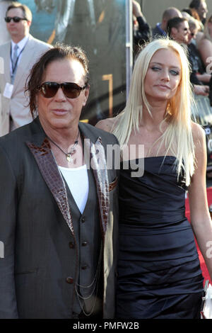 Mickey Rourke and Anastassija Makarenko at the "Iron Man 2" World ...