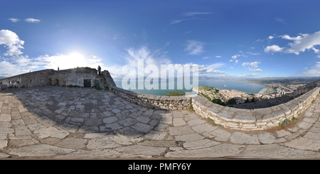 360° view of Palamidi Fortress, Nafplion - Alamy