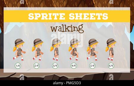 A sprite sheet walking game template Stock Vector Image & Art - Alamy