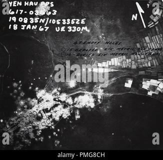 Vietnam: U.S. Air Force bombs create a curtain of flying shrapnel and ...