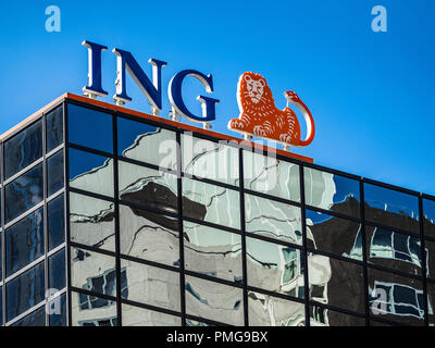 ROTTERDAM, NETHERLANDS: ING Bank building. ING is a Dutch multinational ...
