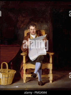 Good Thomas Sword - a Man Reading - British School - 19th Century Stock ...