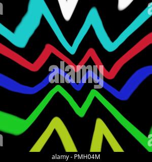 Random coloured zig zag lines Stock Photo - Alamy