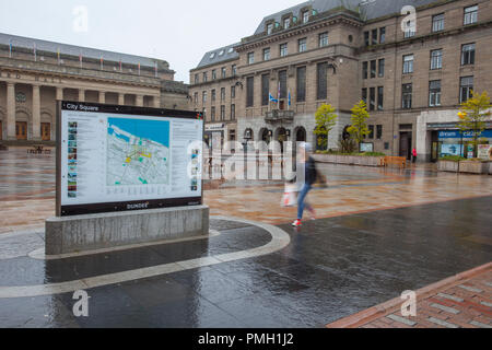 Dundee City Centre Tourist Map at Tay Square Dundee Scotland Stock ...