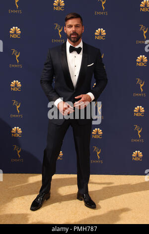 Ricky Martin at the 70th Primetime Emmy Awards held at Microsoft ...