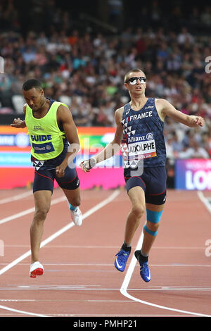 Timothee ADOLPHE of France in the Men's 400m T11 Final at the World ...