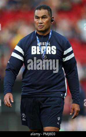 Bristol's Pat Lam during the Gallagher Premiership match at Ashton Gate ...