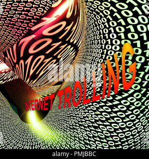 Internet Trolling Cyber Hate Instigator 3d Rendering Shows Disruptive ...