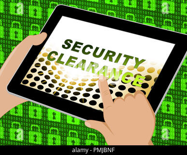 Security Clearance Cybersecurity Safety Pass 2d Illustration Means ...