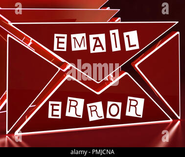 Email Fail Error Send Trouble 3d Rendering Shows Unsuccessful E-mail ...