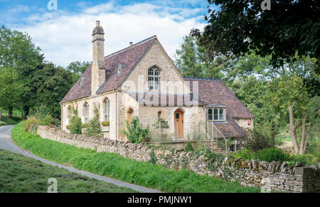 The old school house in the cotswold village of Bagendon, Cotswolds ...