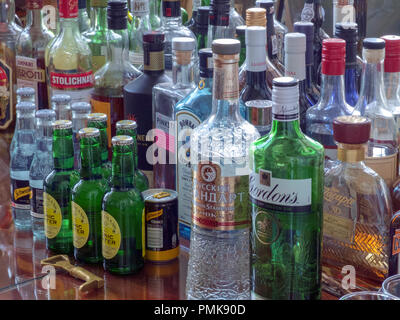 A bar full of bottles of spirits and alcohol Stock Photo: 20008931 - Alamy