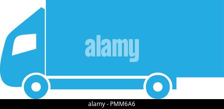 Transportation truck icon vector blue Stock Vector Image & Art - Alamy