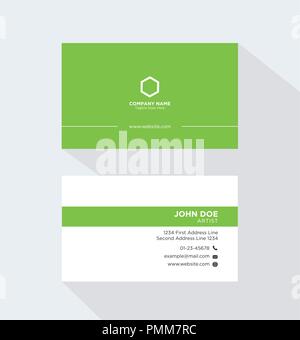 Simple Green Business Card Stock Vector Image & Art - Alamy