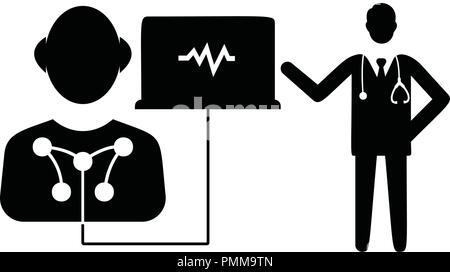 radiation scanner icon, black vector sign with editable strokes ...