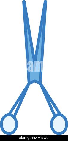 Scissors icon blue vector Stock Vector Image & Art - Alamy
