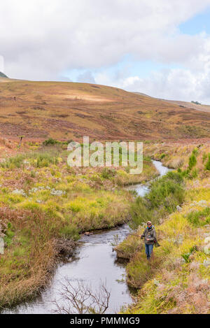 A fly fisherman plies the wild rivers of Nyanga National Park in ...