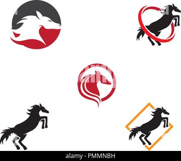 Horse Logo Template Vector icon illustration design Stock Vector Image ...