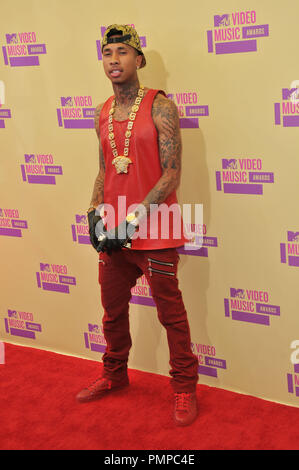 Tyga at 2012 MTV Video Music Awards held at the Staples Center in Los ...
