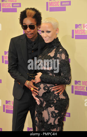 Amber Rose and Wiz Khalifa. 6 September 2012, Los Angeles, California ...
