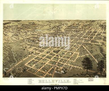 Bird's-eye view of Belleville, Illinois Stock Photo - Alamy
