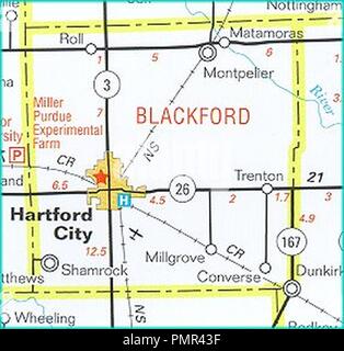 Map of Indiana Stock Photo - Alamy