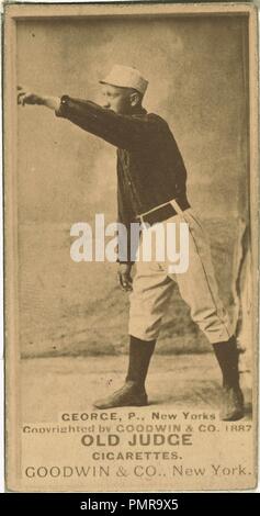 Bill George, New York Giants, baseball card portrait Stock Photo - Alamy