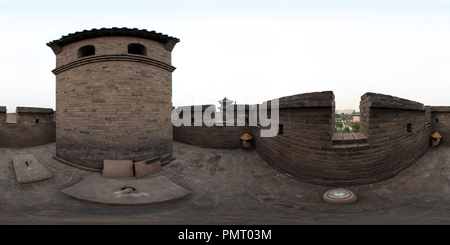 360° view of Pingyao Ancient City - Yongding Gate "on the West Gate."-2 ...