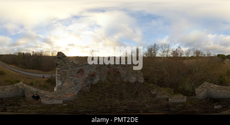 360° view of Church ruins - Laadla village, Saaremaa, Estonia - Alamy