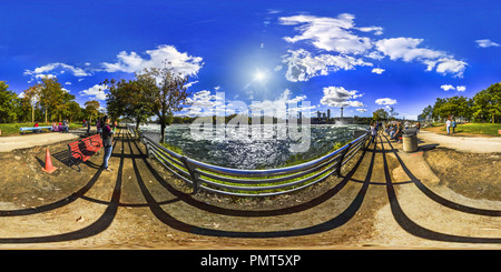 360° view of Niagara Falls 3 New York United States——the Niagara River ...