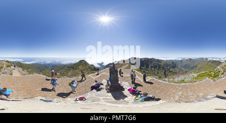 360° view of Madeira, Caldera Verde - Alamy