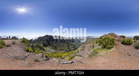 360° view of Madeira, Caldera Verde - Alamy
