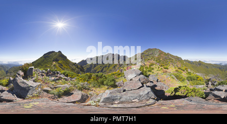 360° view of Madeira, Caldera Verde - Alamy