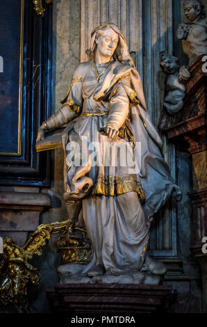 Baroque Statues inside st. Nicholas Church, Prague Stock Photo - Alamy