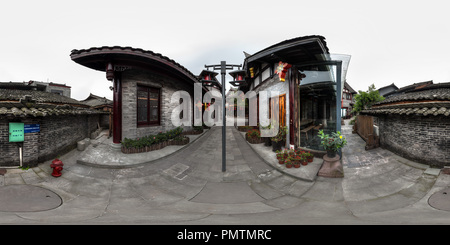 360° view of Sichuan - Qionglai - Pingle Ancient Town - (its Band) -6 ...