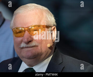 Darmstadt, Hessen. 19th Sep, 2018. Nobel Peace Prize winner Lech Walesa ...