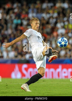 Valencia, Spain. 19th Sep, 2018. Cristiano Ronaldo of Juventus FC ...
