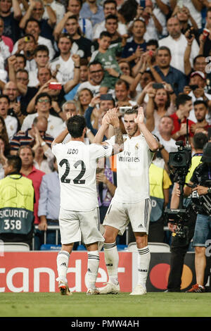 Isco of Real Madrid celebrates the goal during the Champions League ...
