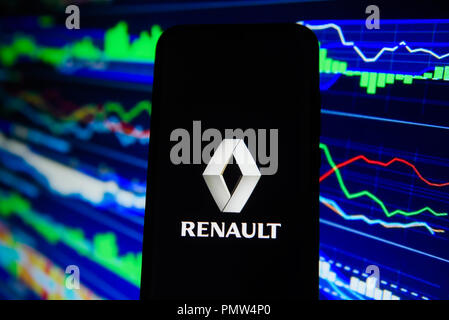 Krakow, Poland. 19th Sep, 2018. LG logo is seen on an android mobile ...