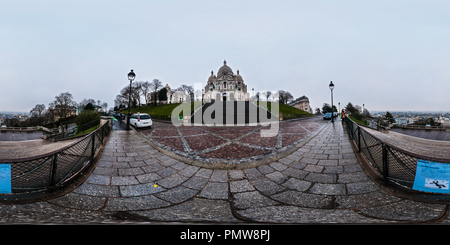 360° view of Steps of the Sacre Coeur, Paris - Alamy