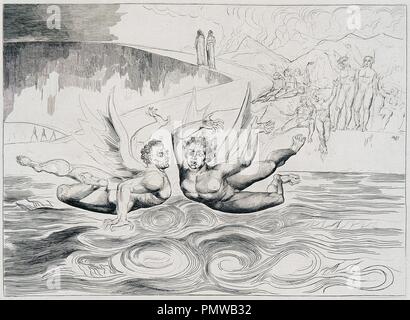 Blake's Illustrations of Dante, object 7 (Bentley 448-6) The Pit of ...